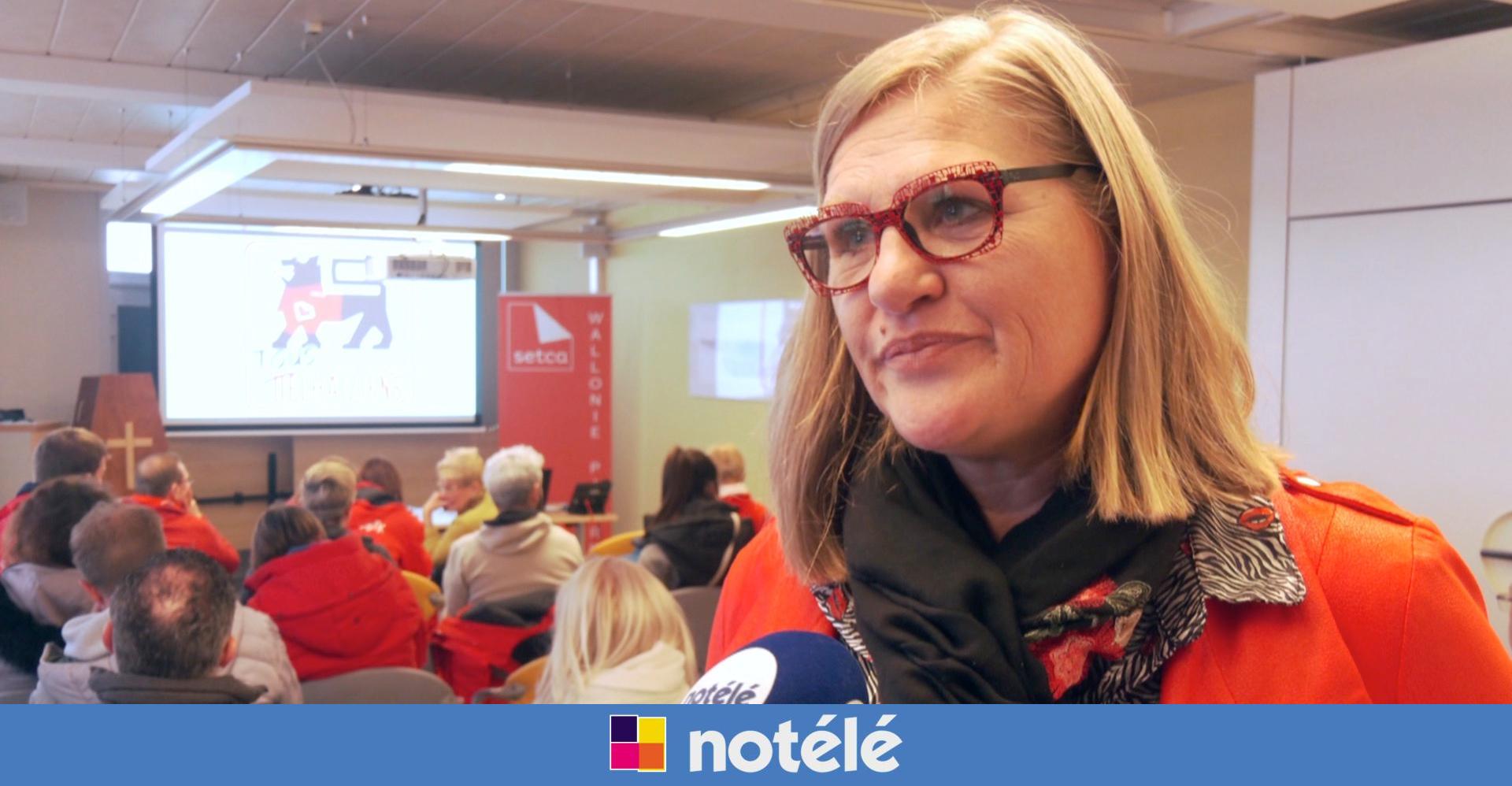 Rita Liebens, secrétaire permanente du SETCa Wallonie picarde, à propos ...