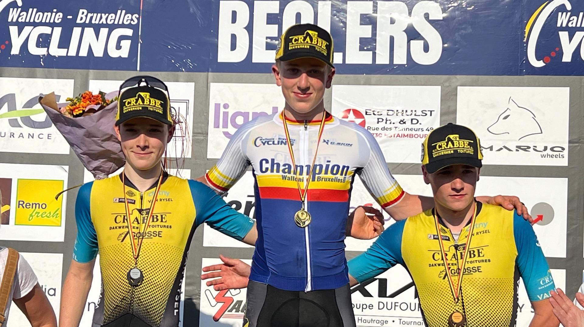 Cyclisme : en démonstration, Édouard Claisse devient champion FCWB à ...