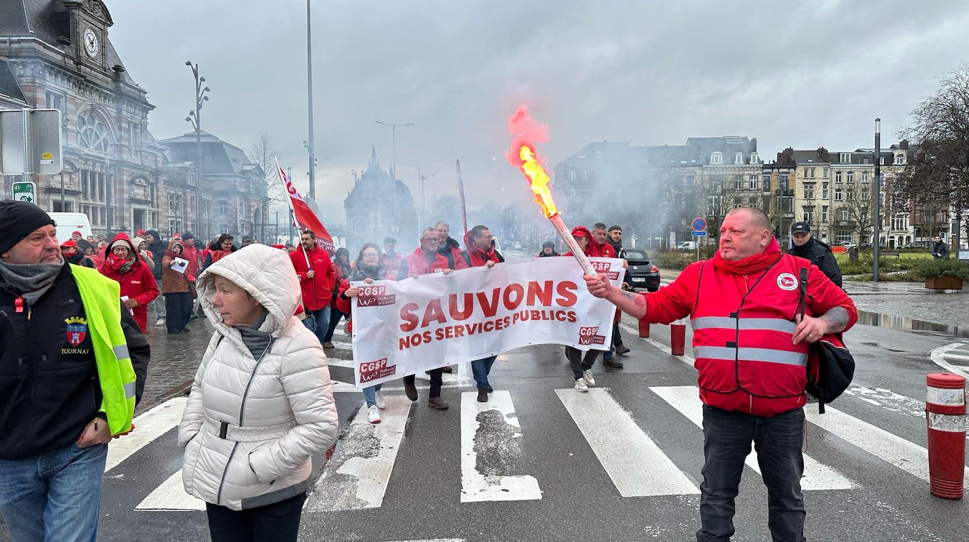 Grève nationale : les actions se poursuivent en Wallonie picarde
