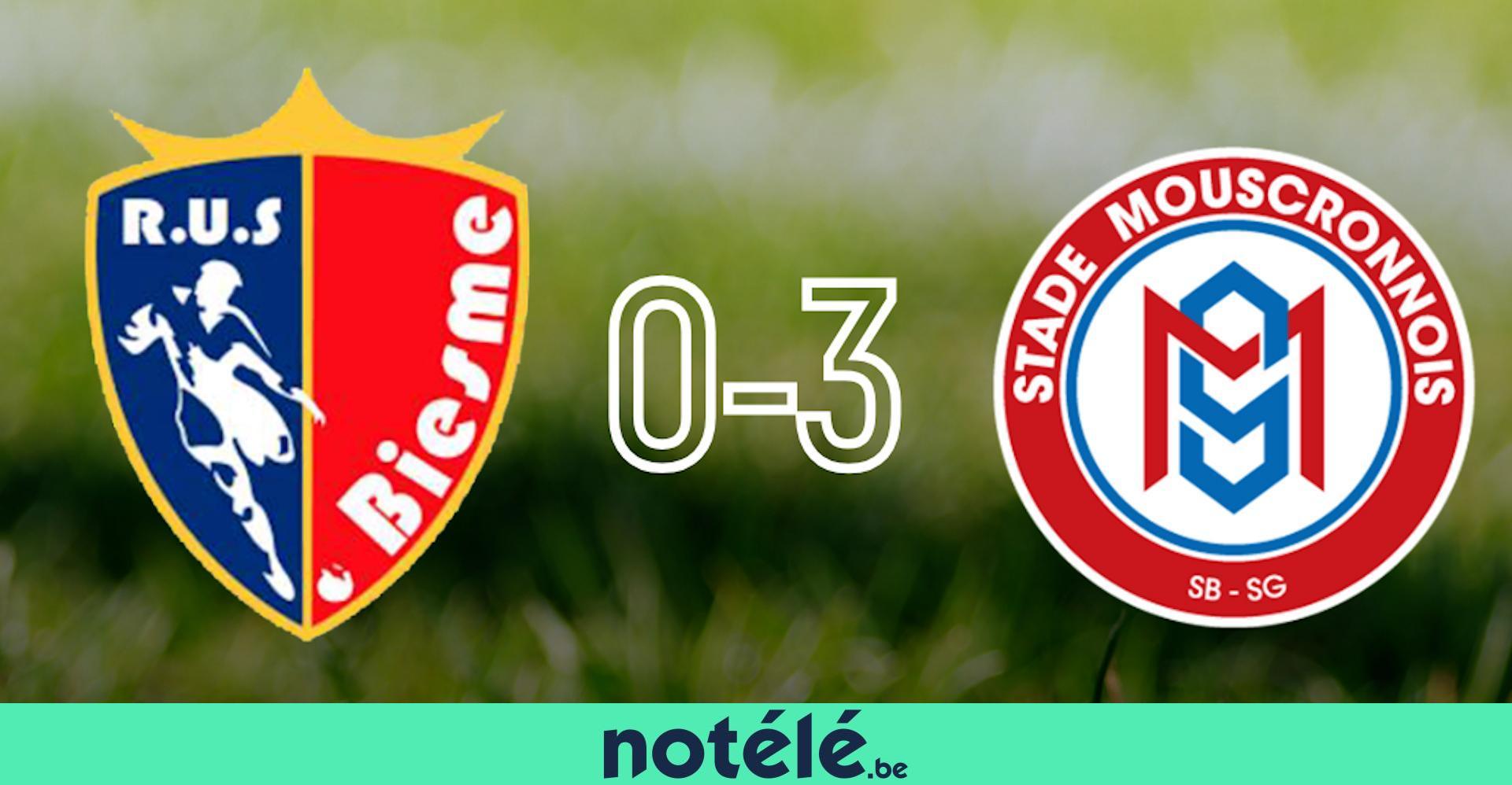Football D3 ACFF : large victoire de Mouscron face à Biesme (0-3)