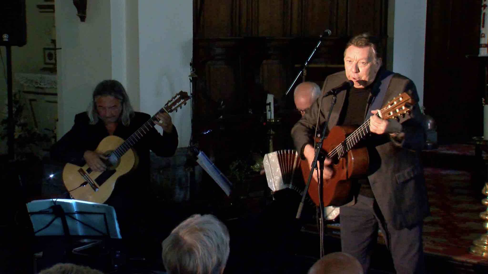 Bruno Brel, le neveu de Jacques, à l'église de Mévergnies